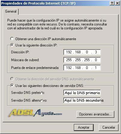 REDES: CONFIGURACION DE UNA RED LAN